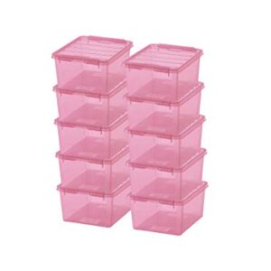 SmartStore - Colour 2 - Set of 10 Storage Boxes - Pink - 21 x 17 x 11 cm - 2l