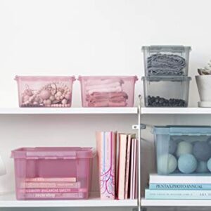 SmartStore - Colour 2 - Set of 10 Storage Boxes - Pink - 21 x 17 x 11 cm - 2l