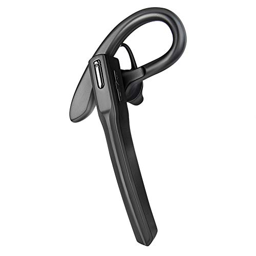 ACOME Bluetooth Headset V5.0 Wireless Earpiece 16H Playtime, Single Earhook Business Headphones Earbud with Mic Clear Call Noise Cancelling Hands-Free Bluetooth Headset with Volume Control (Black)