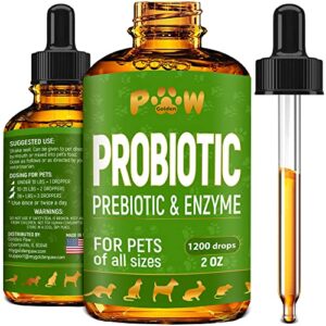 probiotic for dogs with natural digestive enzymes. a prebiotics + digestive enzyme product for dogs + pumpkin. 120 servings. diarrhea & upset stomach relief + gas, constipation, and allergy relief.