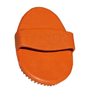 Grewal Equestrian Palm Fit Curry Comb (Orange)