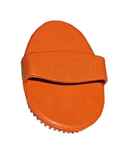 Grewal Equestrian Palm Fit Curry Comb (Orange)