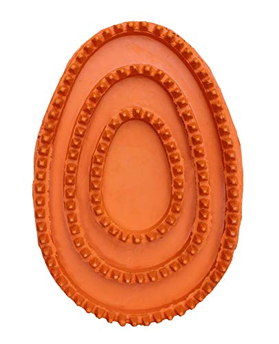 Grewal Equestrian Palm Fit Curry Comb (Orange)