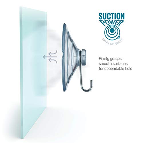 SEWANTA All-Purpose Suction Cup Hooks [10PK Combo Set] Powerful Window Suction Cups with Hooks Use to Hang On Glass, Windows, Doors, Mirrors, Tiles. Set Includes: 2 Large, 4 Medium, 4 Small