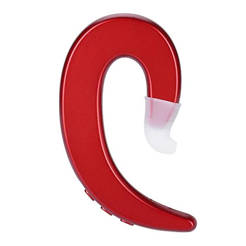 Demeras Ear Hook Anti-Sweat Light Weight Painless Earphone Headset for Business Office Driving (red)