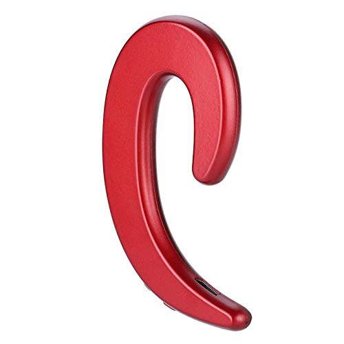 Demeras Ear Hook Anti-Sweat Light Weight Painless Earphone Headset for Business Office Driving (red)