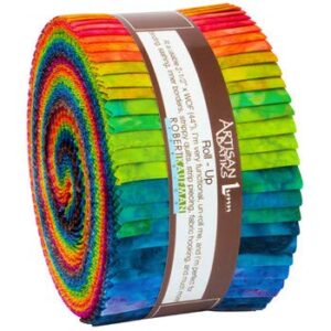 jelly roll artisan batiks patina handpaints double ombre robert kaufman batik 2.5" roll up cotton precuts (ru-852-40) m523.12