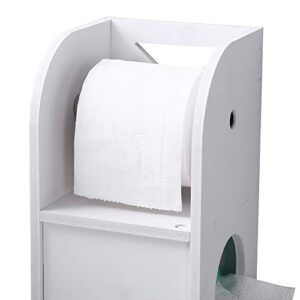 ZXJOY Toilet Paper Storage Containers Narrow Cabinet for PVC Toilet Paper Towel with Paper Roll (19 x 19 x 77)