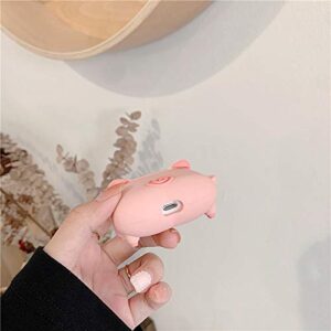 LEWOTE Airpods Silicone Case Funny Cute Cover Compatible for Apple Airpods 1&2[Cute Pet Design][Best Gift for Girls or Couples] (Pink Pig)