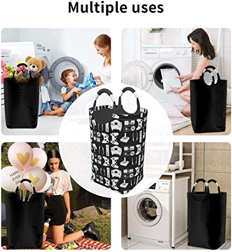 Game Weapon Funny Gamer Laundry Basket Laundry Hamper Large Capacity Portable Dirty Clothes Storage Bags Household Toy Organizer