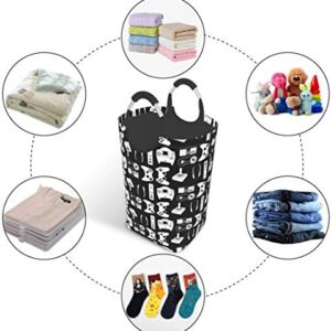 Game Weapon Funny Gamer Laundry Basket Laundry Hamper Large Capacity Portable Dirty Clothes Storage Bags Household Toy Organizer