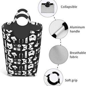 Game Weapon Funny Gamer Laundry Basket Laundry Hamper Large Capacity Portable Dirty Clothes Storage Bags Household Toy Organizer