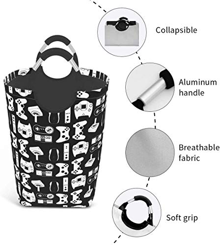 Game Weapon Funny Gamer Laundry Basket Laundry Hamper Large Capacity Portable Dirty Clothes Storage Bags Household Toy Organizer