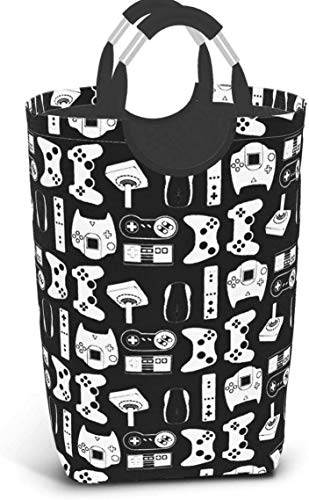 Game Weapon Funny Gamer Laundry Basket Laundry Hamper Large Capacity Portable Dirty Clothes Storage Bags Household Toy Organizer