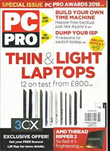 pc pro magazine, special issue, pc pro awards, 2018 november, 2018# 289