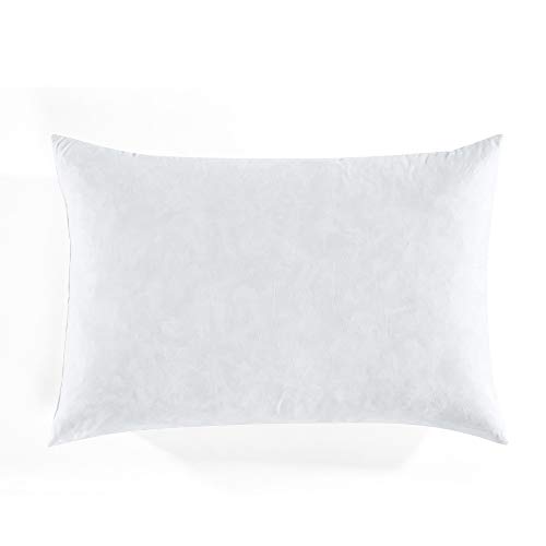 Lush Decor Feather Down in Cotton Cover Decor Pillow Insert, 14" x 21", White