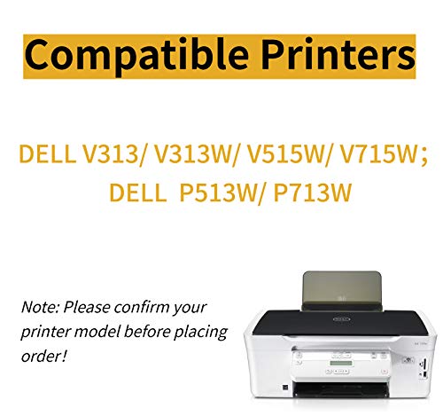 Compatible Dell Series 21 Black Ink Cartridges Replacement for DELL V313 V313W V515W P513W P713W V715W Printer, 3Pack Dell 21 22 23 24 Black Ink Cartridge