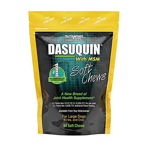 DASUQUIN MSM Soft Chews for Large Dogs 60 lbs. +, Count of 84, 7.5 in