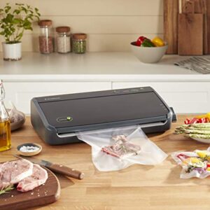 FoodSaver FM2000 Vacuum Sealer Machine with Starter Bags & Rolls | Safety Certified | Black - FM2000-FFP & 8" and 11" Vacuum Seal Rolls Multipack | Make Custom-Sized BPA-Free Vacuum Sealer Bags