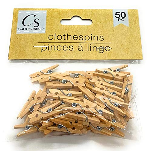 Crafters Square Mini Wood Clothespins 50 PC