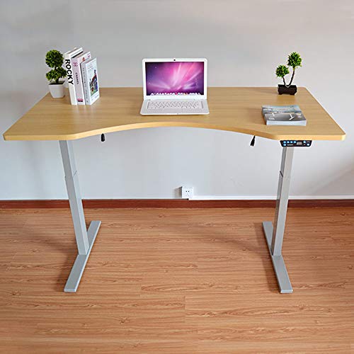 Bookshelf Height-Adjustable Standing Desk Frame, Intelligent Electric Lifting Table, Heavy-Duty Steel Desk with 4 Automatic Memory Keyboards, for Home Office