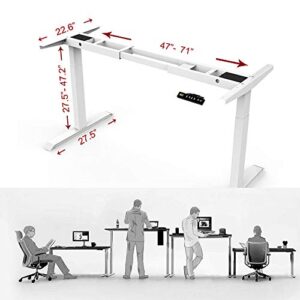 Bookshelf Height-Adjustable Standing Desk Frame, Intelligent Electric Lifting Table, Heavy-Duty Steel Desk with 4 Automatic Memory Keyboards, for Home Office