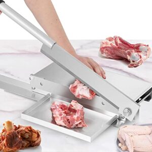 moongiantgo manual meat bone cutter rib slicer heavy duty chicken cutting machine with 16 inch knife sus bone chopper for beef goat pig fish butcher commercial kitchen (kd0298)