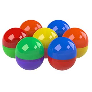 vending machine capsules in bulk - 50 pcs toy capsules - assorted colors 1.3 inches oval plastic capsules - prize container vending capsule - plastic party favor containers