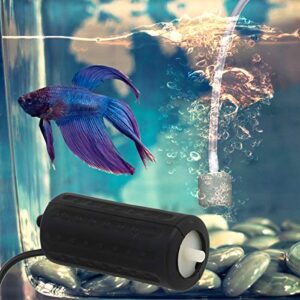 Aquarium USB Air Pump, Handsandrais Ultra Durable and Quiet Fish Tank Air Pumps, Mini USB Nano Pump with Energy Saving - Black