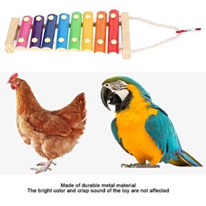 Zerodis Birds Hanging Xylophone Toy, Parrot Rooster Pecking Xylophone Toy Hen Relieve Boredom Percussion Toy with Different Sounds for Pet Parrot Bird