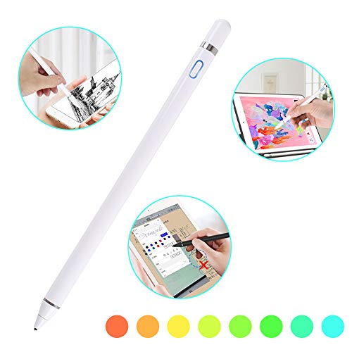 Stylus Pens for Touch Screens, Fine Point Stylist Pen Pencil Compatible with iPhone iPad Other Tablets (White)