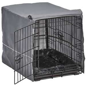 New World Double Door Dog Crate Kit Includes One Two-Door Crate, Matching Gray Bed & Gray Crate Cover, 24-Inch Kit Ideal for Small Dog Breeds