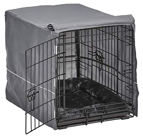 New World Double Door Dog Crate Kit Includes One Two-Door Crate, Matching Gray Bed & Gray Crate Cover, 24-Inch Kit Ideal for Small Dog Breeds