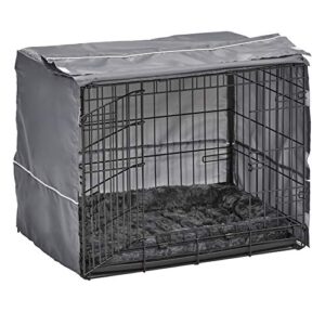 New World Double Door Dog Crate Kit Includes One Two-Door Crate, Matching Gray Bed & Gray Crate Cover, 24-Inch Kit Ideal for Small Dog Breeds