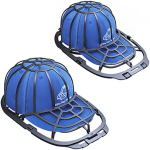 eiito hat washer for washing machcine, 2 pack hat cleaner for baseball caps hat shaper for dishwasher, 2 sizes-4 pcs hat cage rack frame fit adult and children wash caps