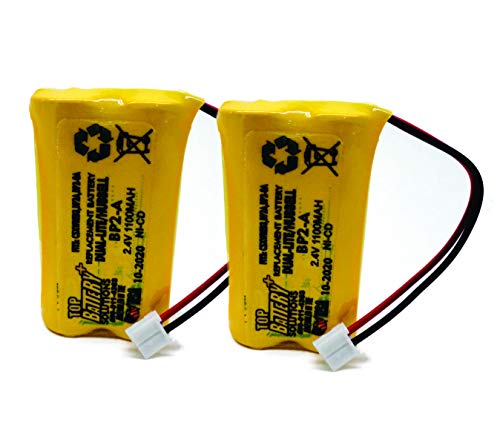 2PC Dual-LITE BP2-A Ni-CD 2.4v 1100mAh CSXWREB3 HUBBEL Battery BP2A BP2-0A 0BP2-0A Battery Pack Replacement for Exit Sign Emergency Light