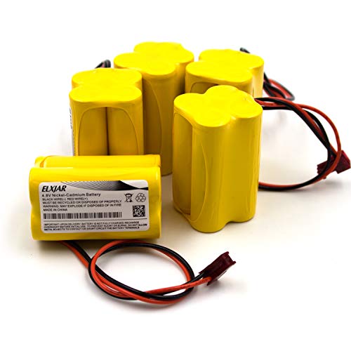 elxjar (2-Pack) 4.8V 1000mAh Ni-CD Battery Pack Replacement for Sure-Lites SL026155 SL-026155 SL-026-155 Max Power Exit Sign Emergency Light