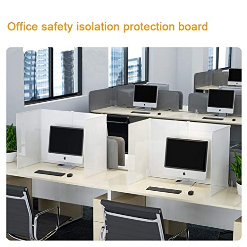 Pearlead Protective Sneeze Guard, Portable Counter Privacy Shield for Student Call Centers Offices Classrooms Library Desk Divider Easy Clamp on Screen - 15.75 x 11.81 Inch