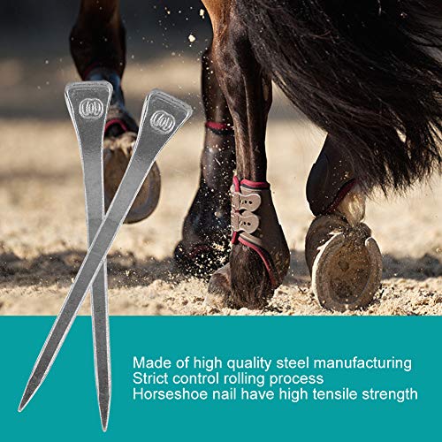 250PCS Horseshoe Nails Steel Hoof Peg Horseshoe Accessory Firmly Horseshoe Nails Horse Tool Accessory