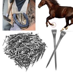 250PCS Horseshoe Nails Steel Hoof Peg Horseshoe Accessory Firmly Horseshoe Nails Horse Tool Accessory