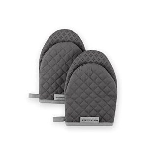 kitchenaid asteroid mini oven mitt, 5.5"x8", charcoal grey 2 count