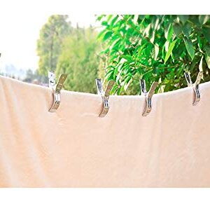 Pealeep 12 Pack Stainless Steel Clothespins,4.7 Inch Beach TowelClips,About Ground Pool Cover Clamps for Cruise,Boat,Blanket,Quilt,Lounge