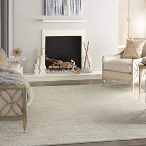 nourison essentials solid contemporary ivory beige 8' x 10' area rug