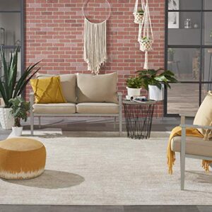 Nourison Essentials Solid Contemporary Ivory Beige 8' X 10' Area Rug