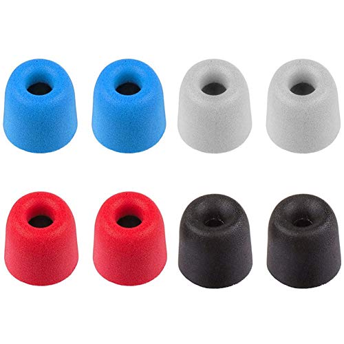 Teensery 4 Pairs Memory Foam Eartips Replacement Earphone Earbud Tips for in-Ear Earphones, 4.5 mm Inner Diameter (Small)