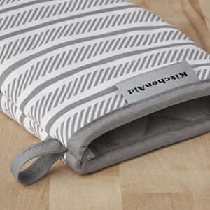 KitchenAid Albany Mini Oven Mitt 2-Pack Set, Grey, 5.5"x8"