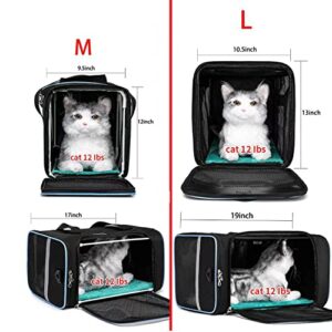 SERCOVE Frame Soft Surface pet Carrier, cat, Dog and Rabbit Transport Carrier, Airline-Approved pet Transport Carrier, Carrier Non-Collapse Deformation and Safety Special Zipper Hook Design.