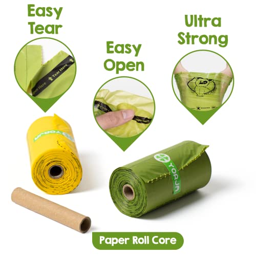 YORJA Dog Poop Bags, 720 Pet Waste Bags,100% Leak Proof Extra Thick and Strong Biodegradable