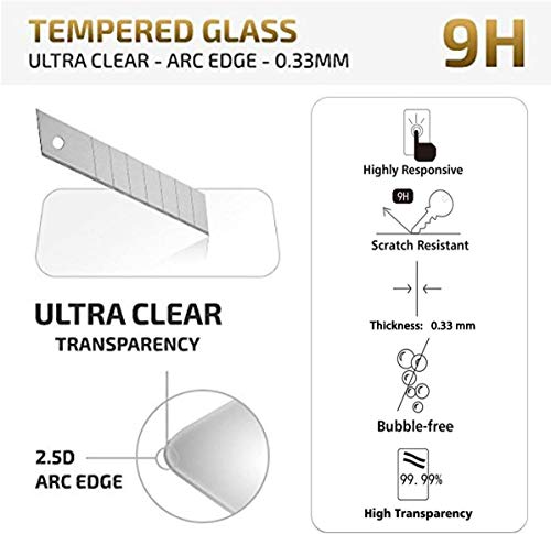 NEW'C Pack of 3, Glass Screen Protector for iPhone 12 Mini (5.4), Tempered Glass Anti-Scratch, Anti-Fingerprints, Bubble-Free, 9H Hardness, 0.33mm Ultra Transparent, Ultra Resistant