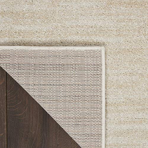 Nourison Essentials Indoor/Outdoor Ivory Beige 4' x 6' Area Rug, Easy -Cleaning, Non Shedding, Bed Room, Living Room, Dining Room, Backyard, Deck, Patio (4x6)